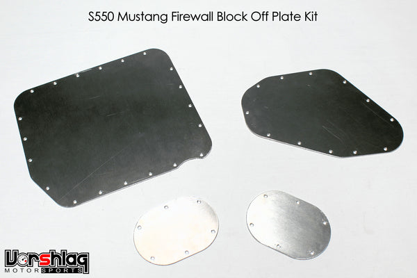 S550 Mustang Firewall Block Off Plate Kit - Aluminum - Vorshlag